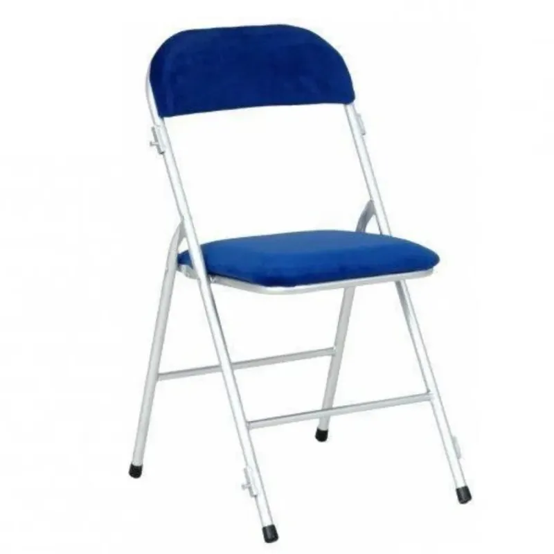 Chaise pliante velours Bleue - Chaise de réception